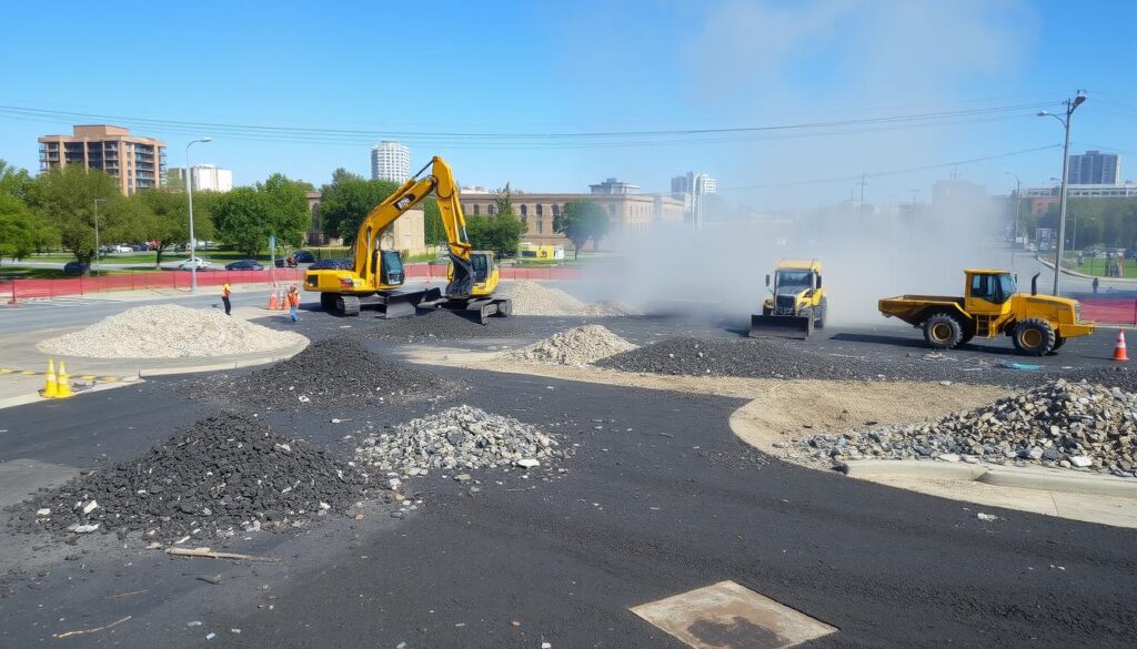 Proceso de Demoliciones en Pavimentación Asfáltica